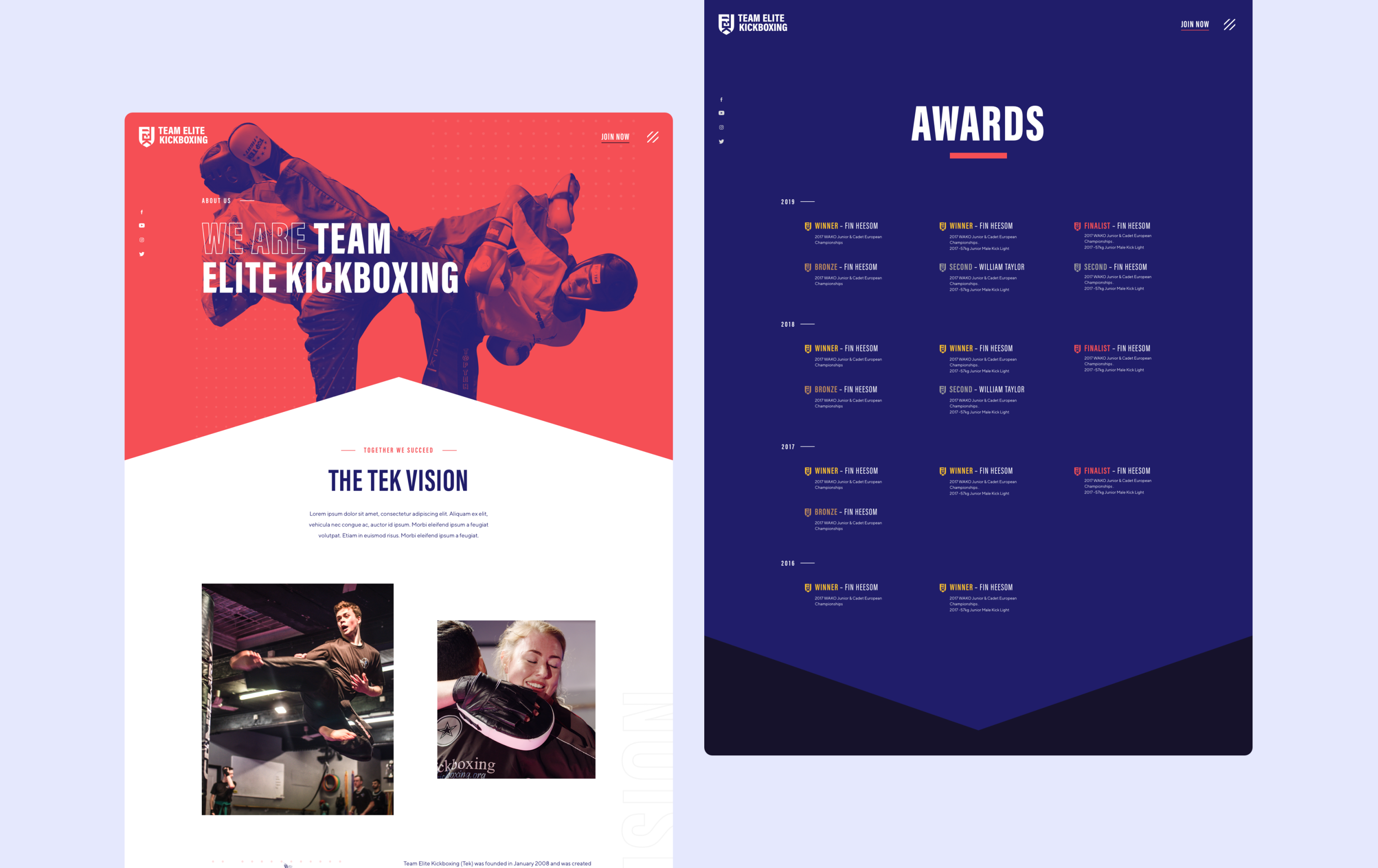 Team Elite Kickboxing | Case Study | Framework Design