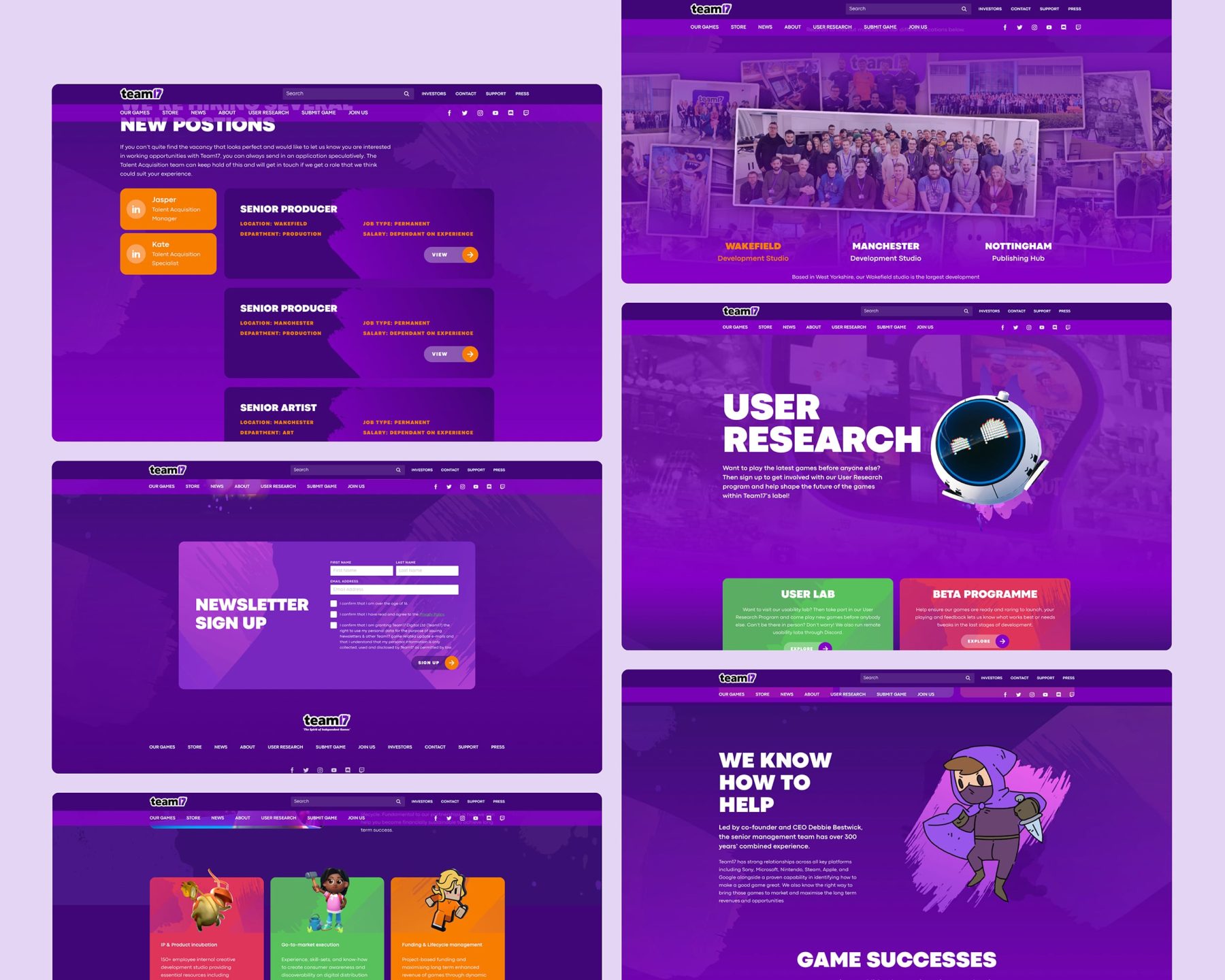 Team17 | Case Study | Framework DesignTeam17 Game Studio Website | Framework – Game Web Design ...