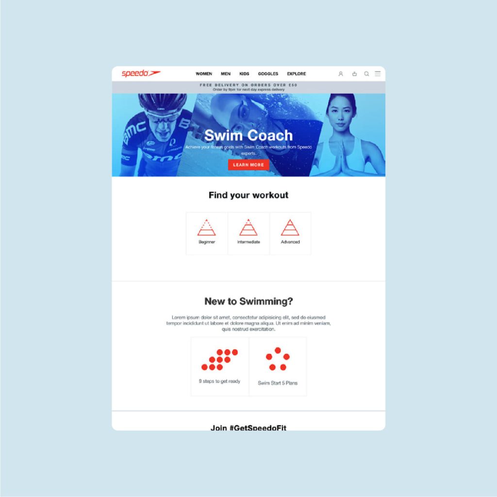 Speedo | Case Study | Framework Design