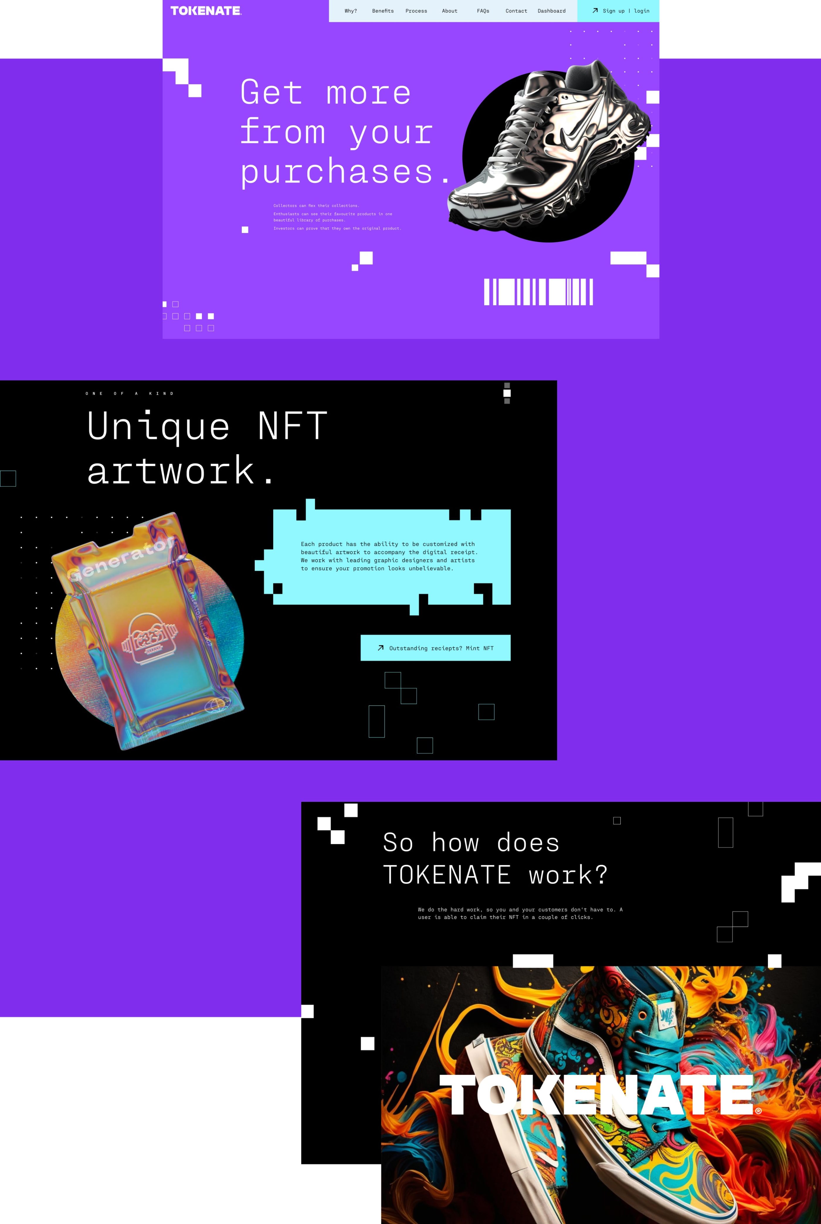 Tokenate NFT Receipt Platform | Framework – Blockchain Web Design ...